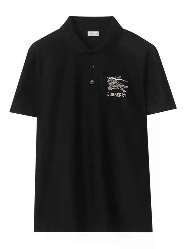 Burberry Equestrian-knight Cotton Polo Shirt