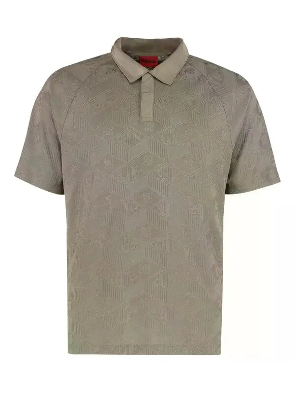 BOSS Jacquard Polo Shirt - Neutrals