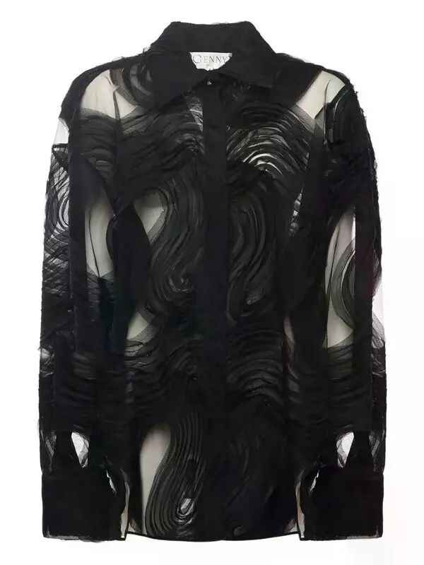 GENNY Wave-motif Shirt