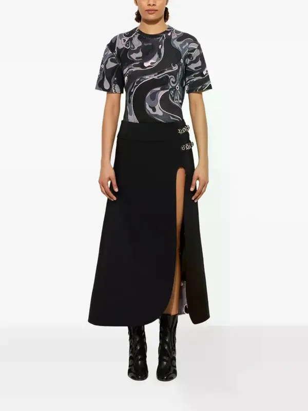 Emilio Pucci Orchidee Print Wool T-shirt