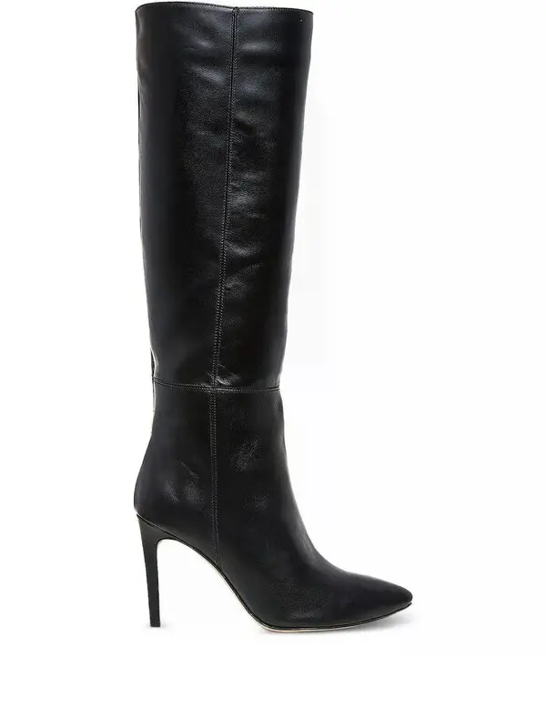 GINISSIMA 95mm Milla Leather Knee-high Boots - Black