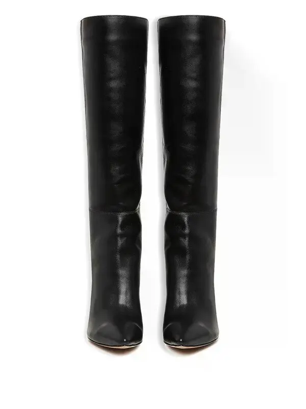 GINISSIMA 95mm Milla Leather Knee-high Boots - Black