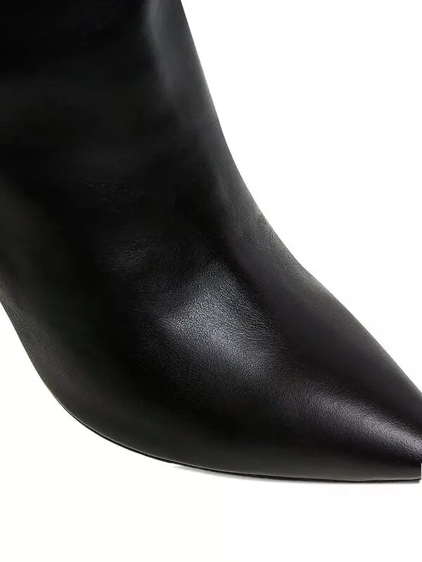 GINISSIMA 95mm Milla Leather Knee-high Boots - Black