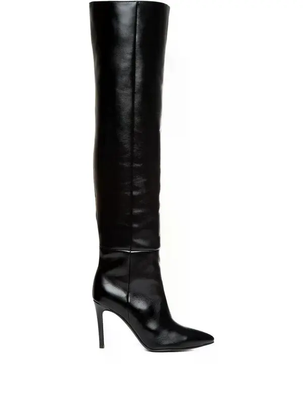 GINISSIMA 95mm Leather Thigh High Boots