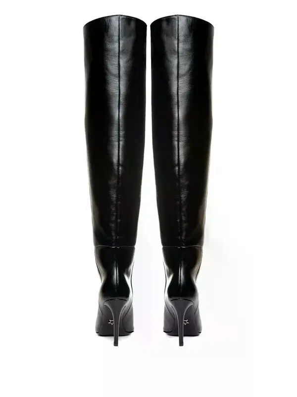 GINISSIMA 95mm Leather Thigh High Boots