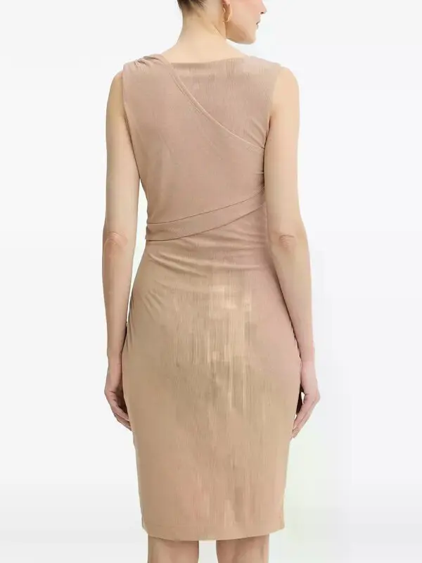Guess Draped Embellished Midi Dress