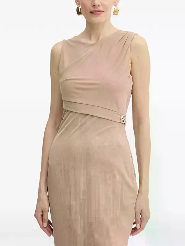 Guess Draped Embellished Midi Dress