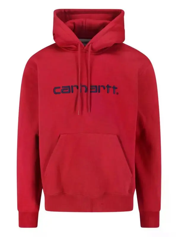 Carhartt Work In Progress Logo-detail Hoodie - Red