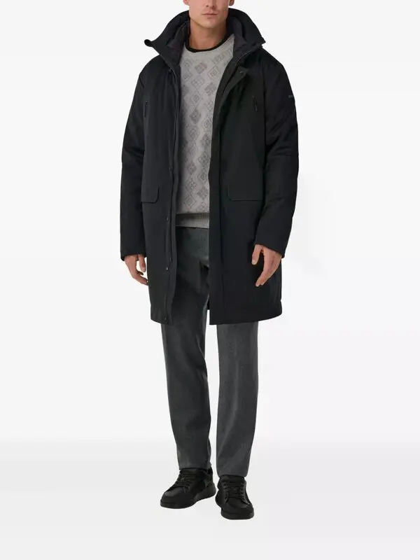 Boggi Milano Padded L-block Coat - Black
