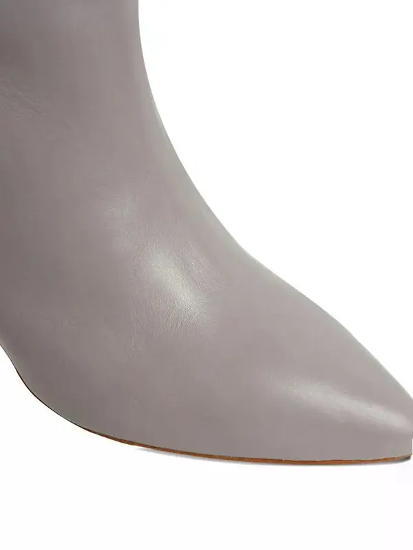 GINISSIMA 65mm Eva Slouchy Leather Boots - Grey