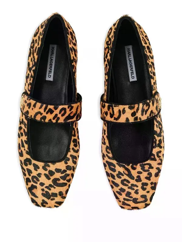 Karl Lagerfeld Leopard-print Ballet Flats
