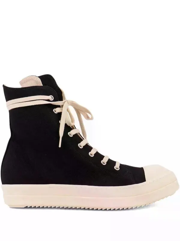 Rick Owens Canvas High-top Sneakers - Black