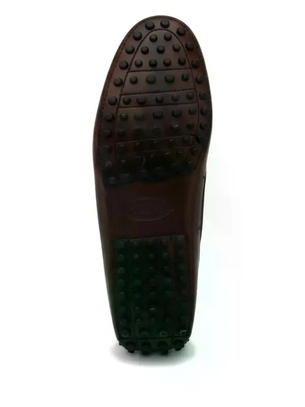 TOD'S Morsetto T Leather Loafers - Brown