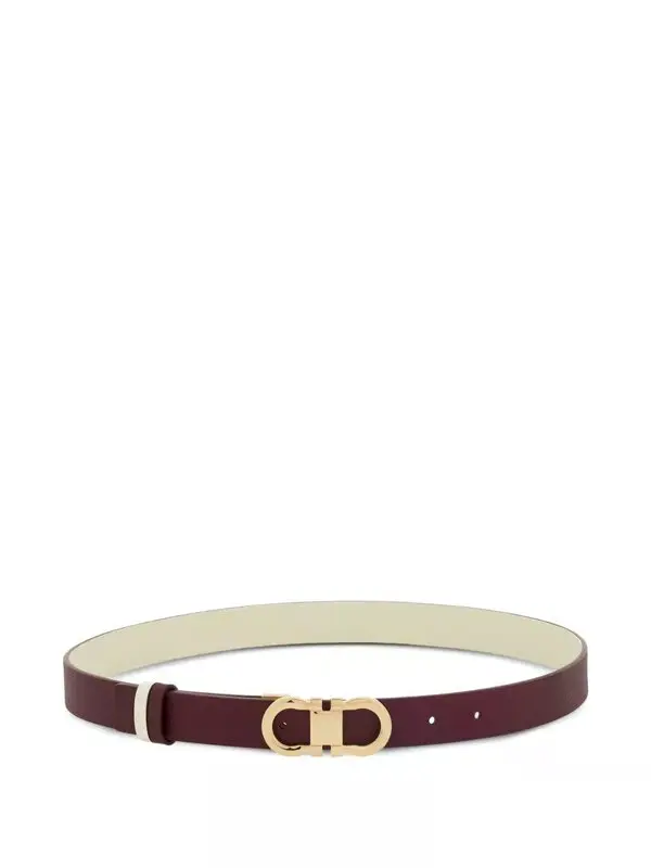FERRAGAMO Gancini Reversible Leather Belt - Red