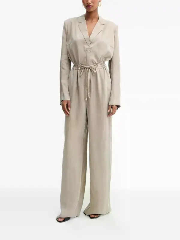 Guess Celestine Drawstring Button Jumpsuit - Neutrals
