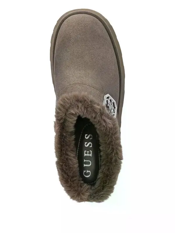 Guess Buckle-logo Platform Mules
