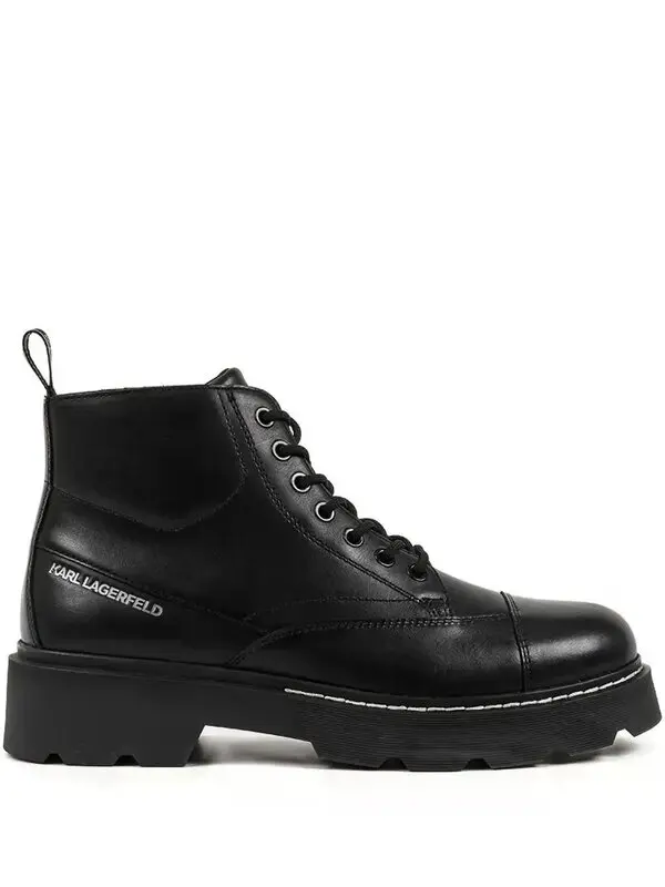 Karl Lagerfeld Logo-debossed Boots