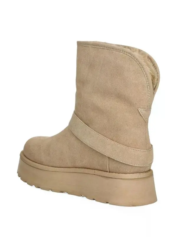 Guess 45mm Buckle-logo Strap Ankle Boots - Neutrals