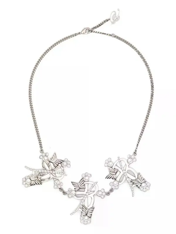 Blumarine Cross-embellished Choker - Silver