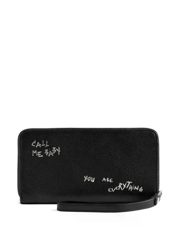 Zadig&Voltaire Compagnon Graffiti Wallet - Black