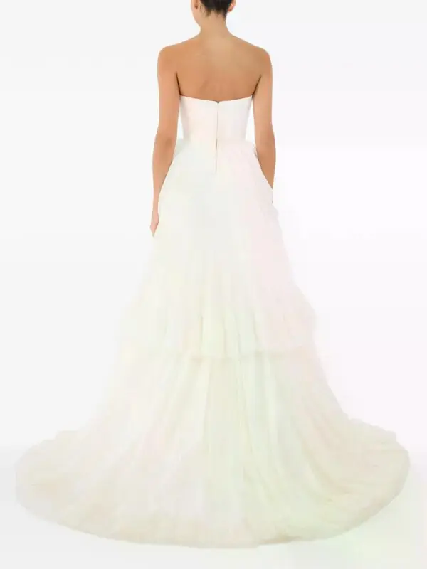 Jenny Packham Antonia Ruffled Bow Dress