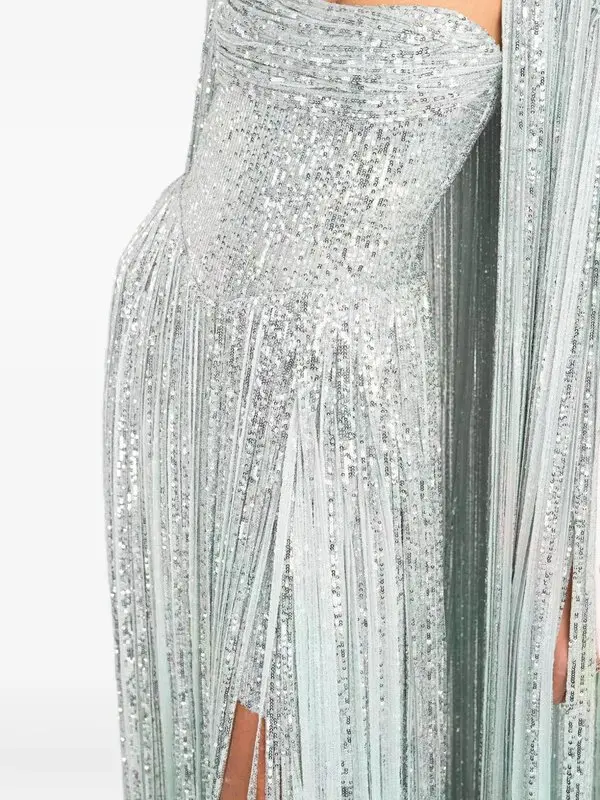 ANA RADU Fringed Maxi Dress