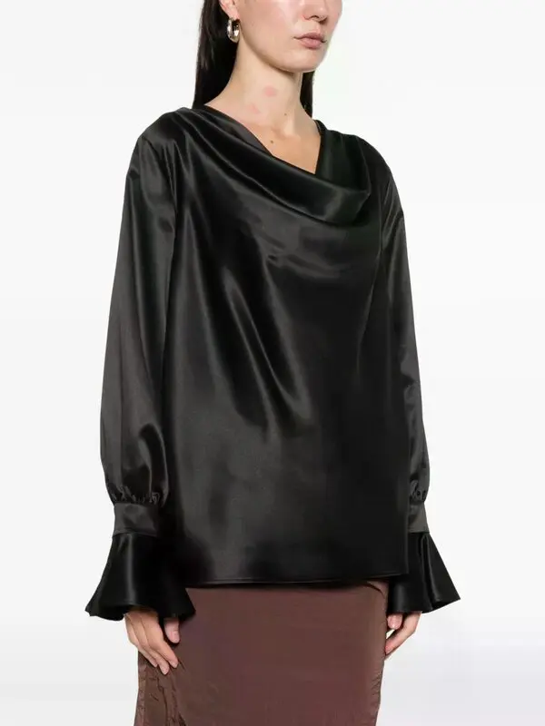 Pinko Filipa Cowl-neck Blouse - Black