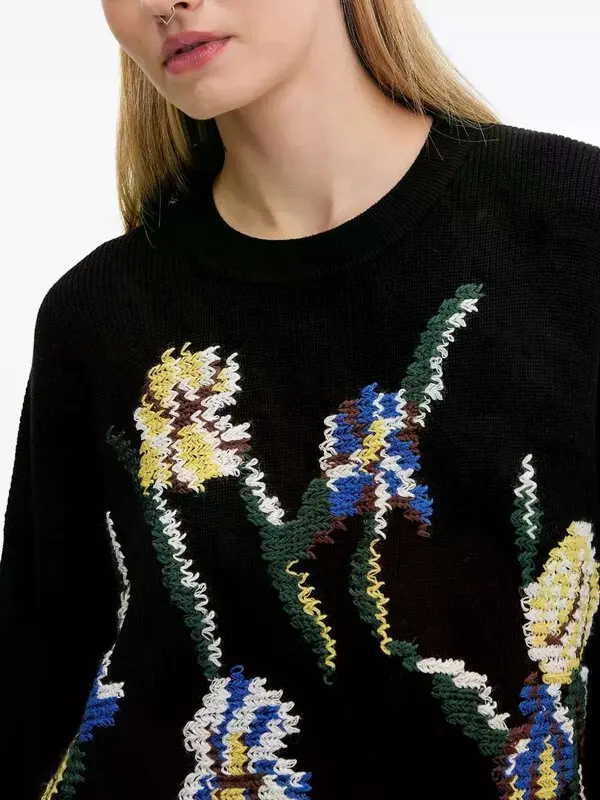 Desigual Floral Knit Sweater
