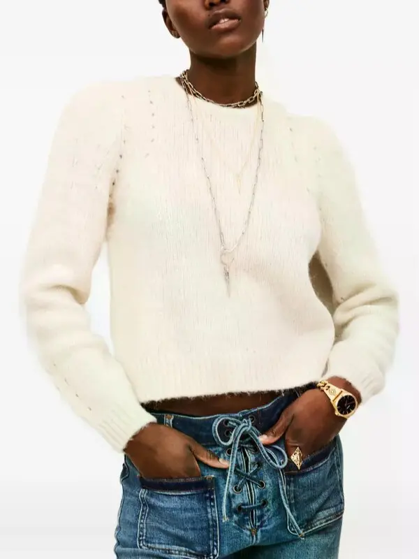 Ba&sh Belma Long-sleeve Sweater - Neutrals