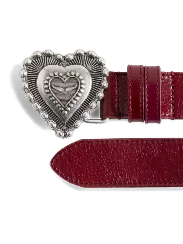 Zadig&Voltaire Heart Buckle Belt - Red