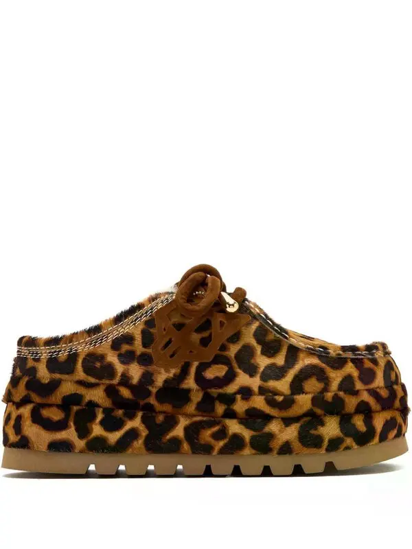 NAKED WOLFE Leopard-print Suede Shearling Boots