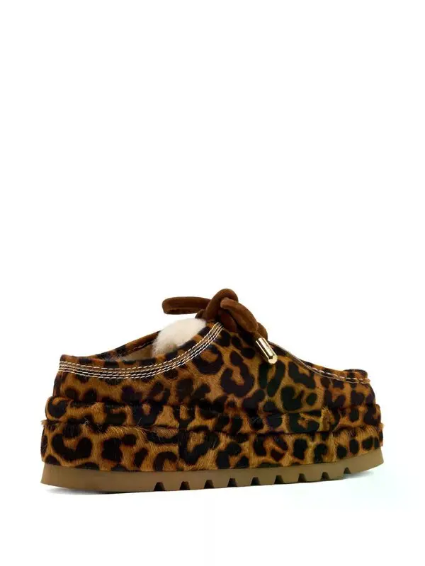 NAKED WOLFE Leopard-print Suede Shearling Boots