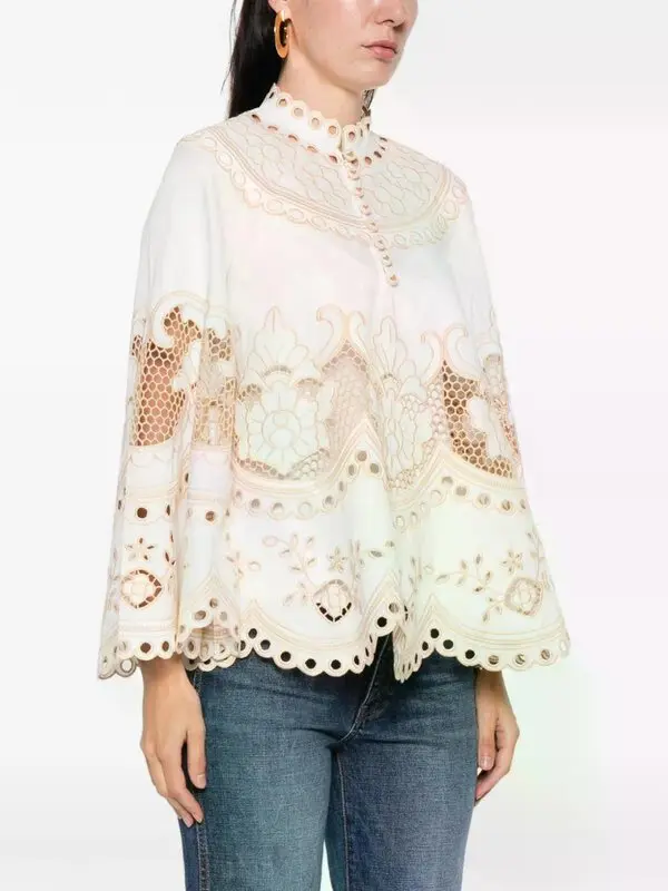 Zimmermann Wanderlust Button Embroidery Blouse