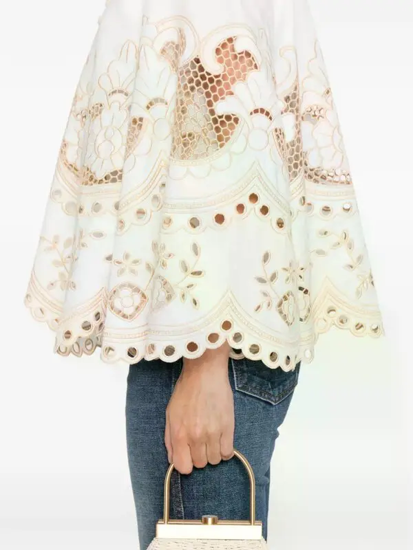 Zimmermann Wanderlust Button Embroidery Blouse