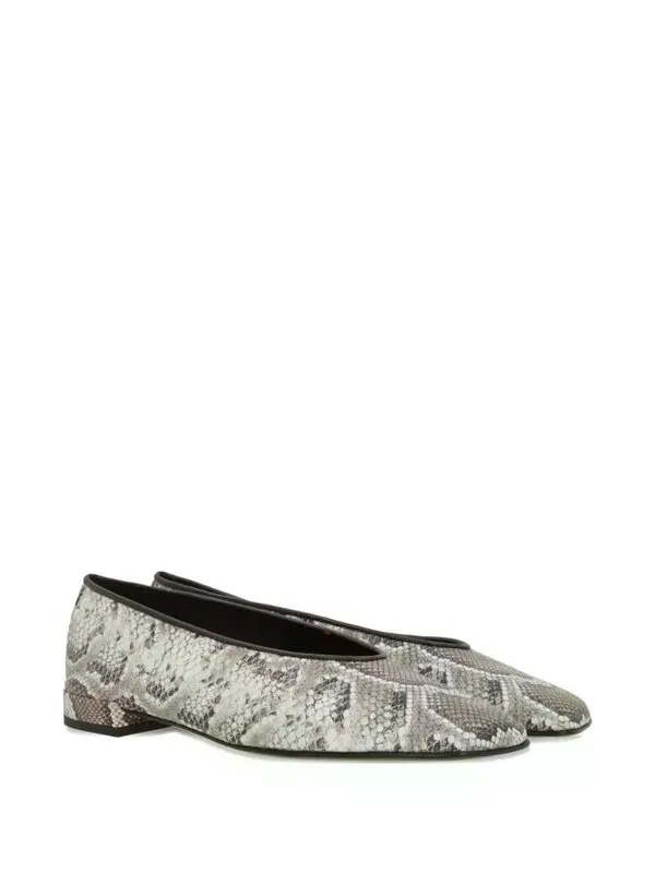 Giorgio Armani Squared Ballet Flats - Neutrals