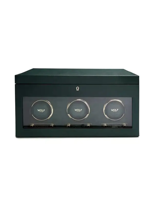 Wolf British Racing Triple Watch Winder - Green