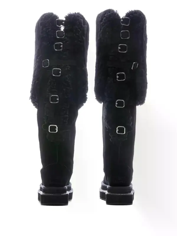 Ugg X Sacai Buckle-Detail Thigh-High Boots - Black | Editorialist