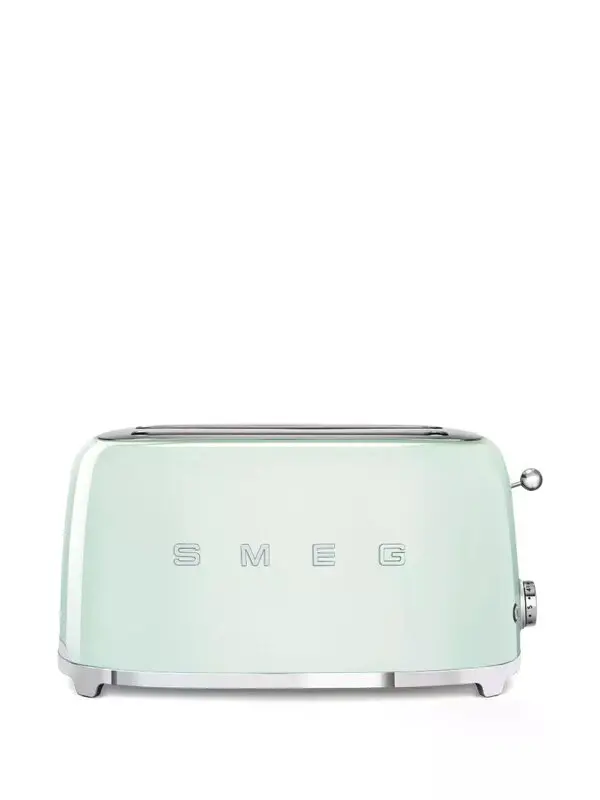 SMEG Chrome-tone Hardware Plissé Two-toaster - Green