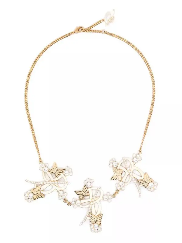 Blumarine Cross Choker - Gold