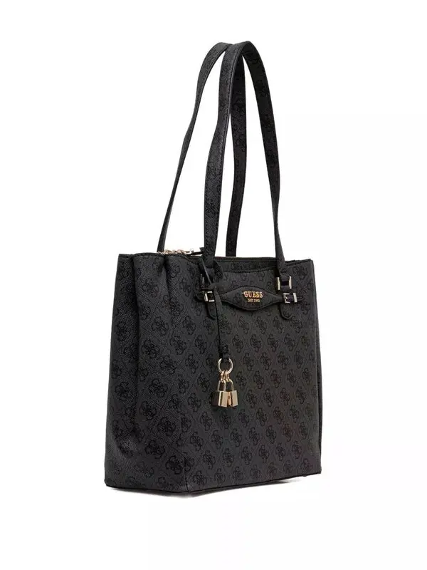 Guess Monogram Logo Tote Bag With Padlock Detail