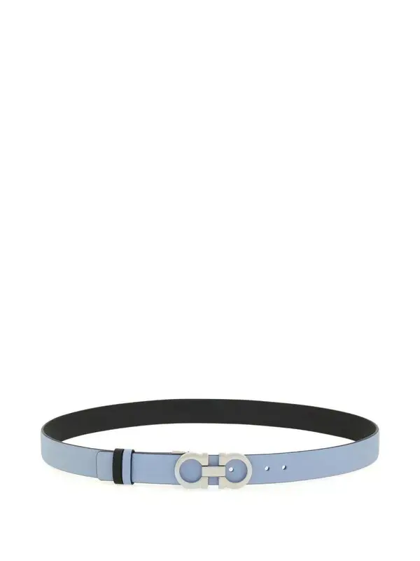 FERRAGAMO Gancini Reversible Belt - Blue