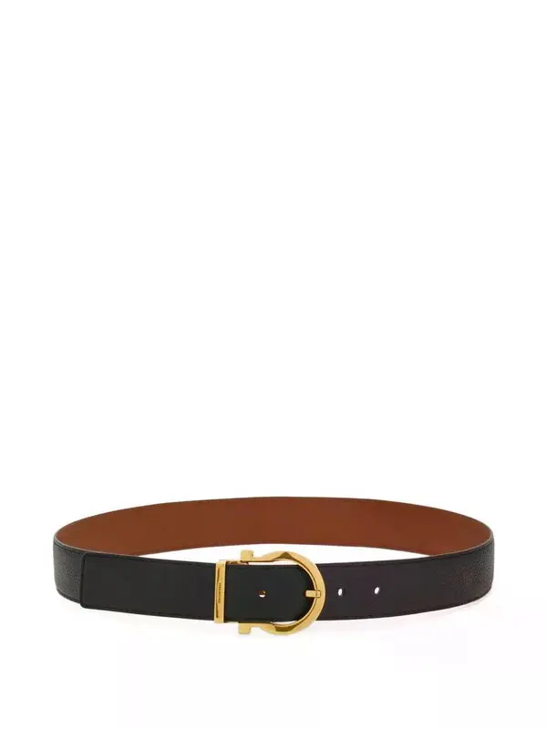 FERRAGAMO Gancini-buckle Reversible Belt - Black
