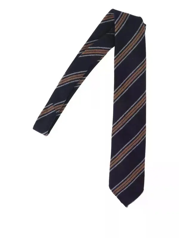 Cesare Attolini Striped Neck Tie - Blue
