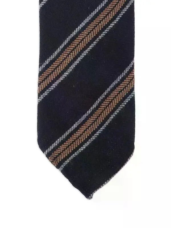 Cesare Attolini Striped Neck Tie - Blue