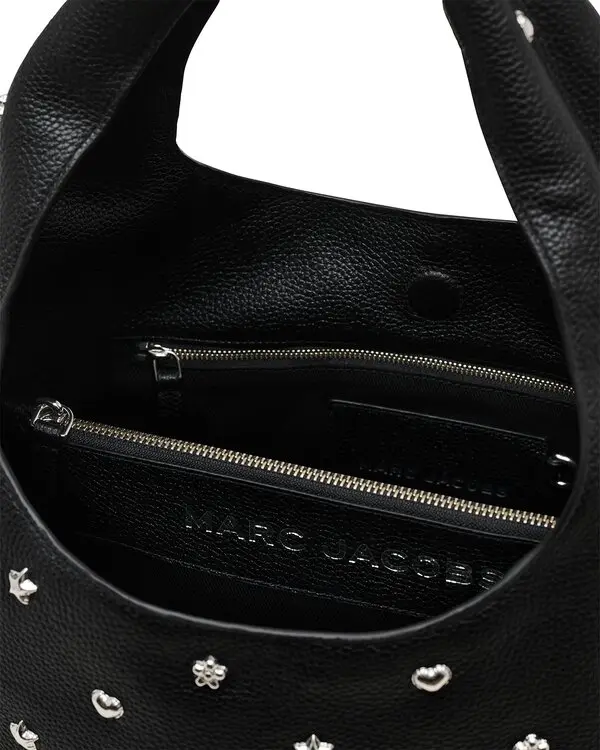Marc Jacobs The Icon Mini Studded Leather Sack Bag - Black Multi