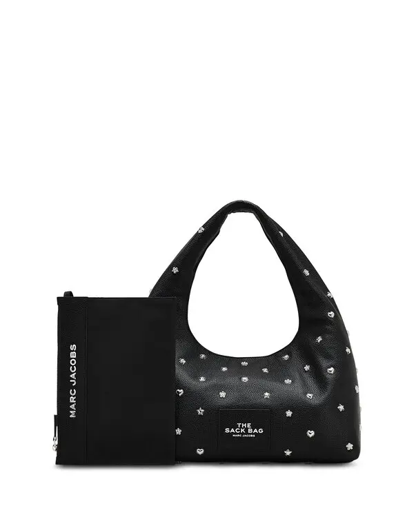 Marc Jacobs The Icon Mini Studded Leather Sack Bag - Black Multi