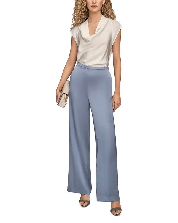 Donna Karan New York Satin Wide Leg Pants - Tempest