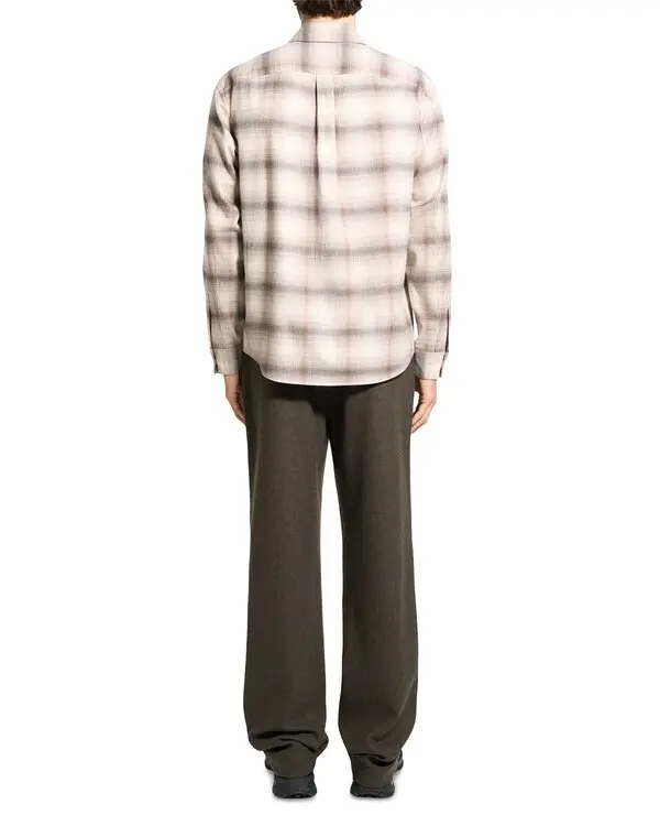 Theory Weekend Shirt In Faded Check