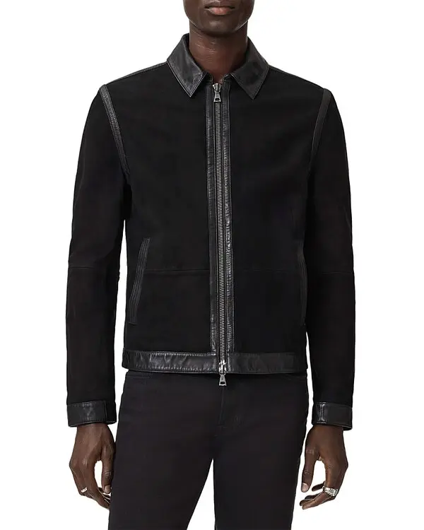 John Varvatos Jaxon Waxed Suede Jacket