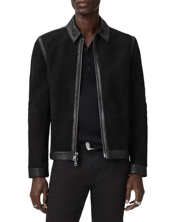 John Varvatos Jaxon Waxed Suede Jacket